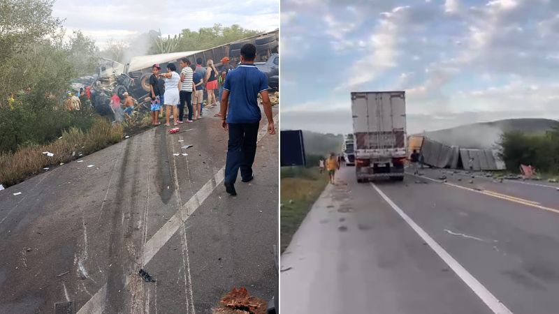 Sobe para 16 o número de mortos em batida entre caminhão e van no ...